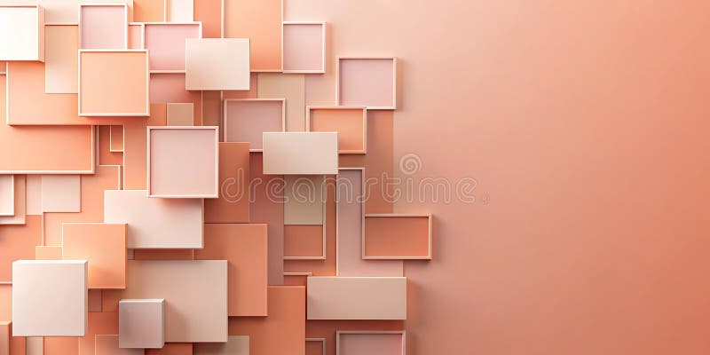 Soft Peach Background with Minimalist Abstract Design Stock Image ...