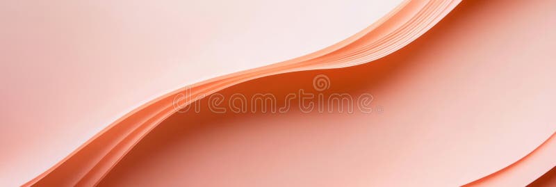 Soft Peach-colored Paper Sheets Create an Elegant Wave Pattern in ...
