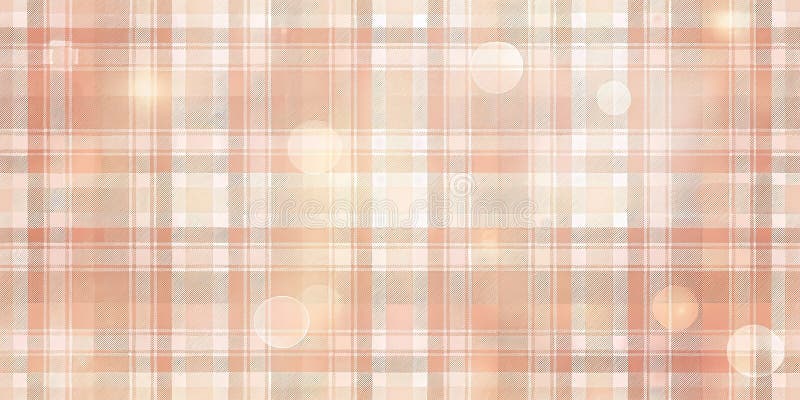 Soft Peach and Cream Plaid Fabric Texture with Subtle Glow. Generative ...