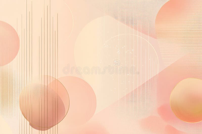 A Soft Peach and Gold Geometric Background with Delicate Lines and ...