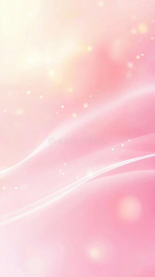 Soft Pink Abstract Background with Glowing Lights and Subtle Waves ...