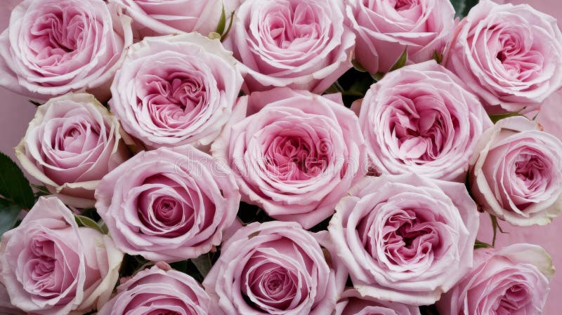 Soft Pink Backdrop Featuring Close-up of Blooming Roses Stock ...