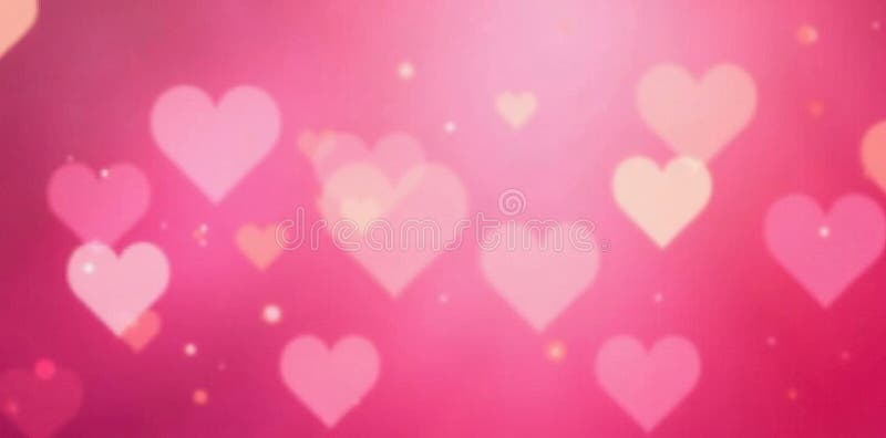 Soft Pink Background, Blurred Heart Shaped Lights , Art, Tender, Cute ...