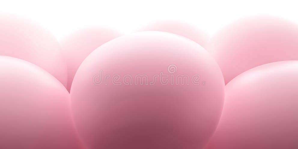 Soft Pink Balloons Clustered Against a Bright White Background Creating ...