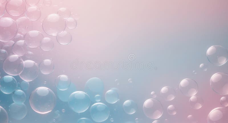 Soft Pink and Blue Bubble Background with Gradient Color and Texture ...