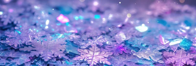 Soft Pink and Blue Gradation Snowflake Winter Background. AI Generative ...