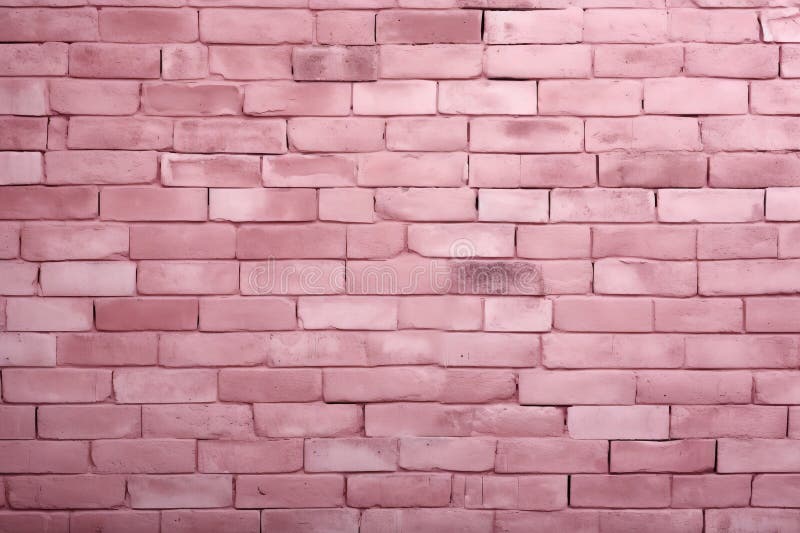 Subtle Pink Brick Backdrop with Vacant Aura, Generative AI Stock ...