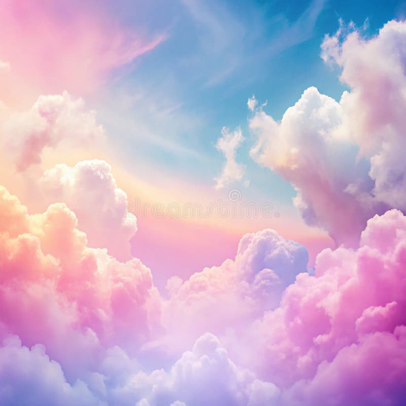 Abstract Pink Soft Cloud Background in Pastel Gradient Stock ...