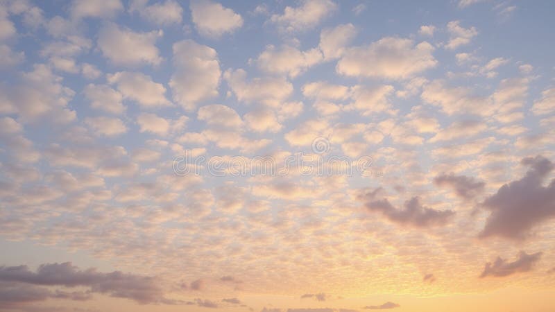 Soft Pink Clouds Fill the Sky at Sunset Stock Illustration ...