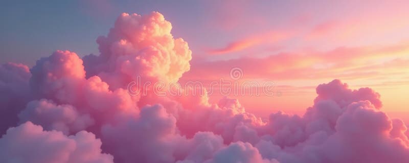 Soft Pink Clouds Float Gently Above Orange Sky at Twilight, Orange Sky ...