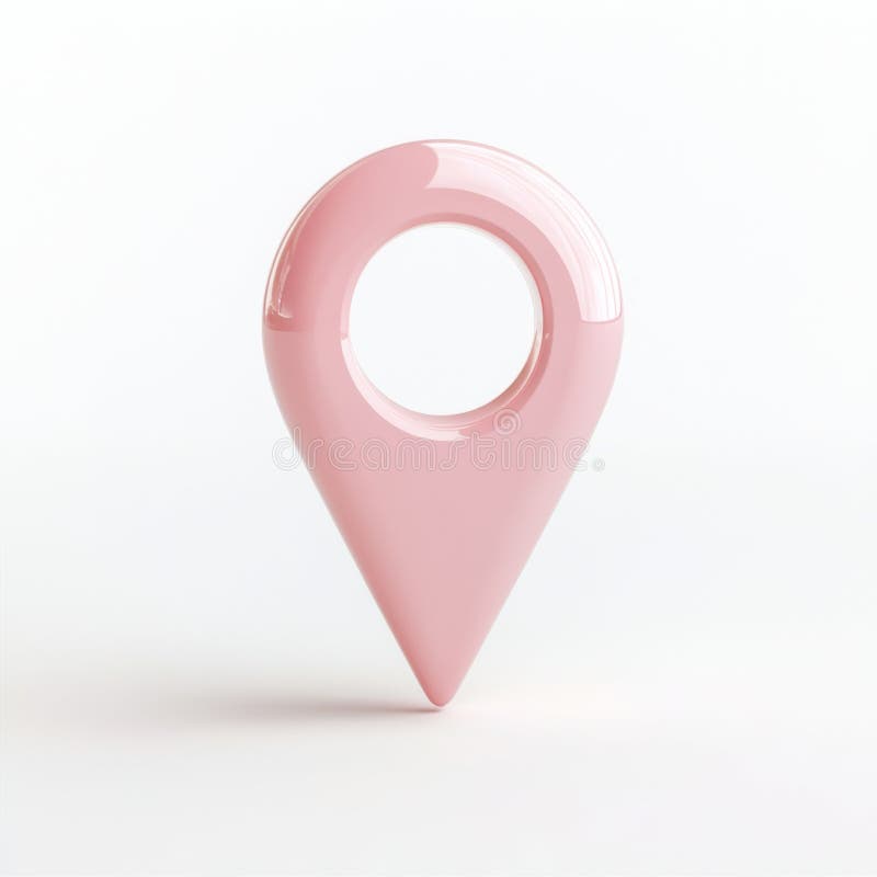 Soft Pink 3D Location Pin Icon in Pastel Colors for Dynamic Designs ...