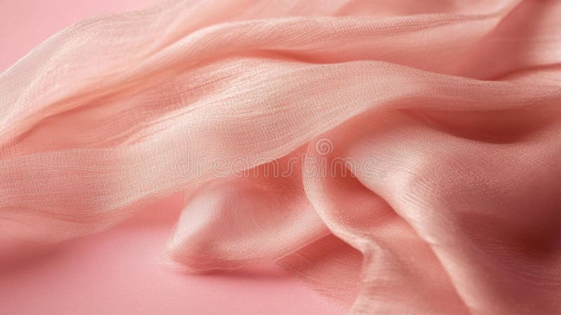 Soft Pink Fabric Draped on a Surface Stock Photo - Image of material ...