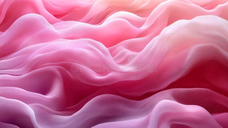 Soft Pink Fabric Waves in a Dreamy Abstract Flow Stock Illustration ...