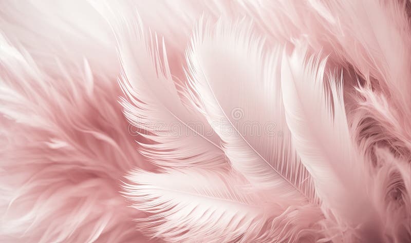 Soft Pink Feathers Texture Background for Dreamy Designs. Stock ...