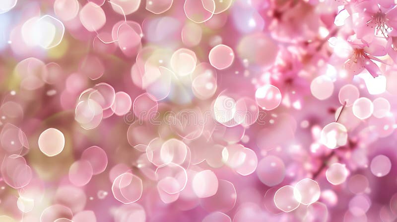 Soft Pink Floral Bokeh Background, Spring Blossom Abstract Stock ...