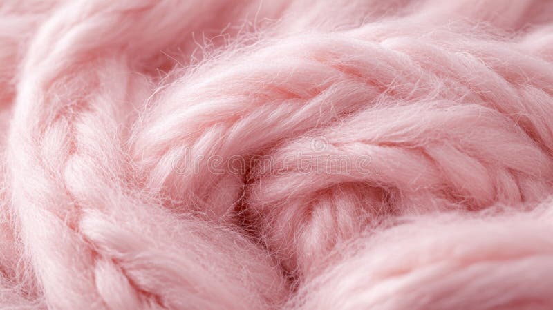 Soft Pink Fluffy Yarn Texture Close Up Stock Illustration ...