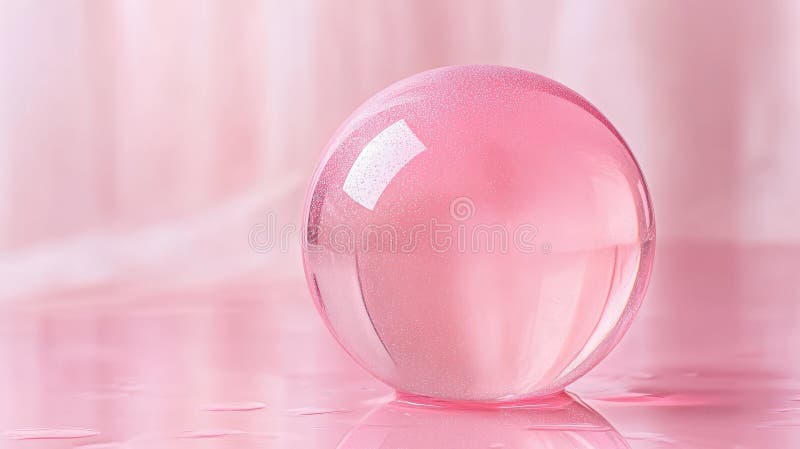 Soft Pink Gel on Reflective Surface in Gentle Pink Background Stock ...