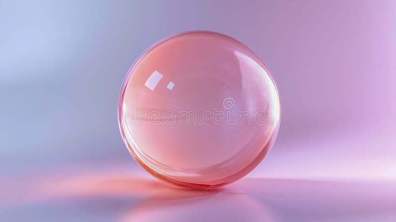 Minimalistic Pink Glass Orb with Soft Pastel Lighting Stock ...
