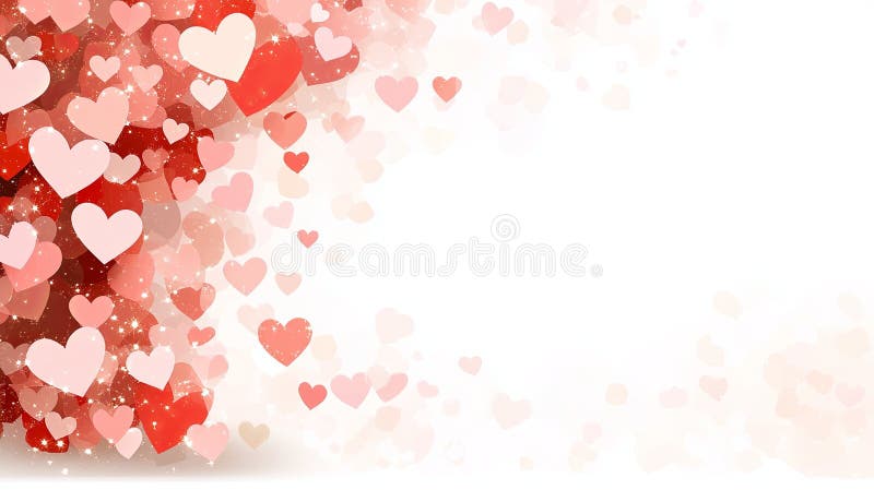 Delicate Pink Gradient with Glowing Hearts Creates a Dreamy Backdrop ...