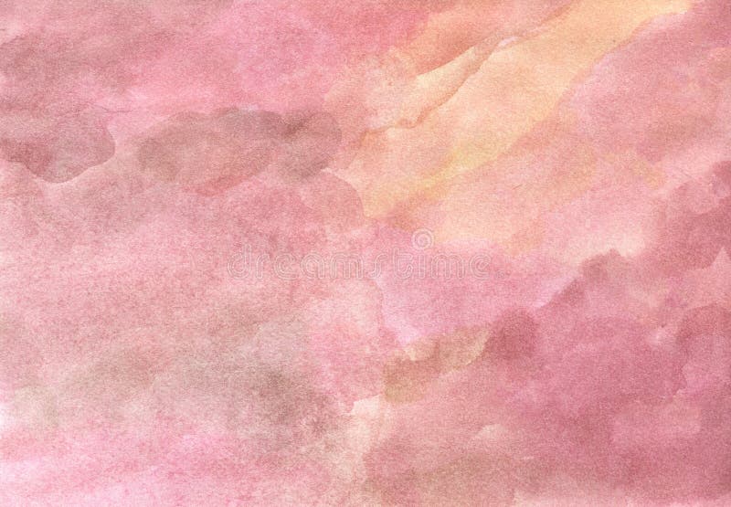 Soft Pink Hand-drawn Watercolor Background Stock Illustration ...