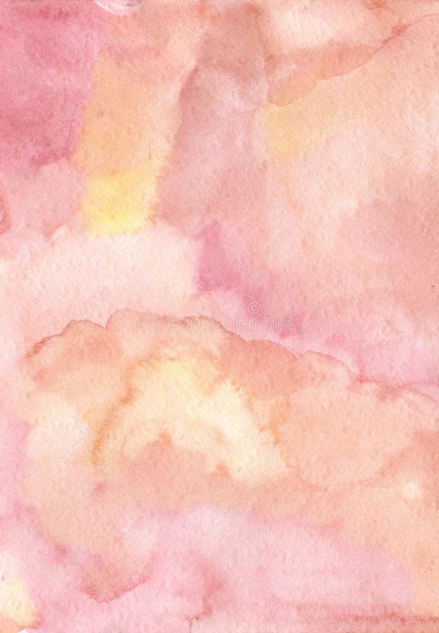 Soft Pink Hand-drawn Watercolor Background Stock Illustration ...