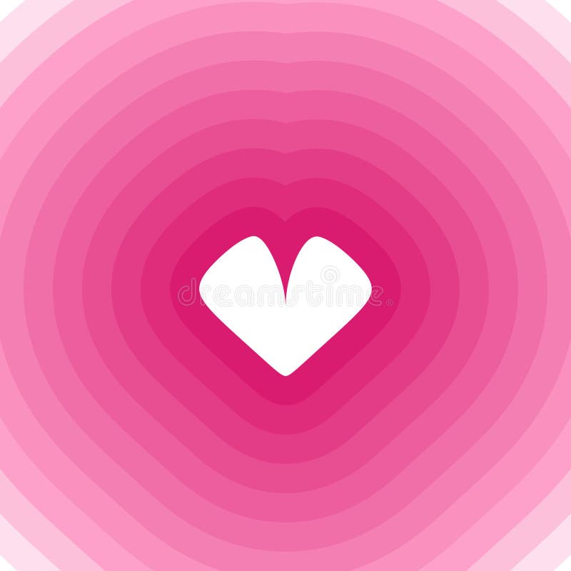 Soft Pink Heart with Gradient Layers Stock Vector - Illustration of ...