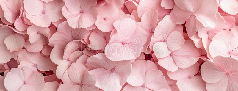 Soft Pink Hydrangea Flowers Form an Enchanting Pastel Backdrop Perfect ...