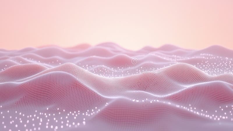A Soft Pink Landscape with a Subtle Gradient, Featuring Rolling Hills ...