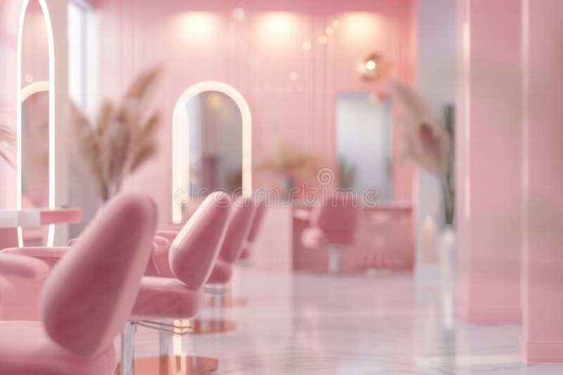 Soft Pink Luxury Beauty Salon Background with Abstract Blurred Tones ...