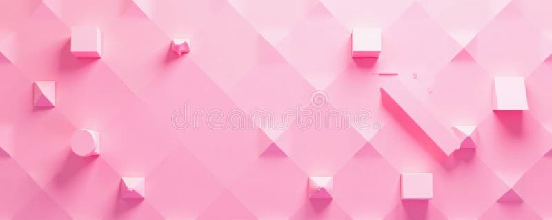 Soft Pink Minimalist Geometric Shapes Repeating Pattern , Minimal ...