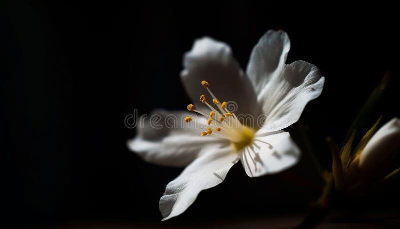 Soft Pink Orchid Stamen in Extreme Close Up on Black Background ...