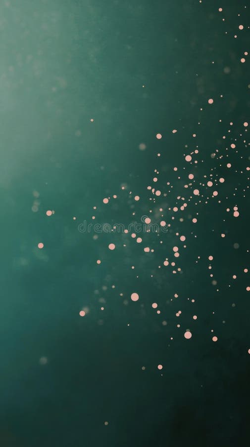 Soft Pink Particles on Teal Background Creating Dreamlike Atmosphere ...