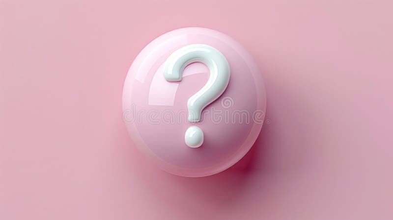 Soft Pink Question Mark Showcase on Pastel Background Stock Image ...