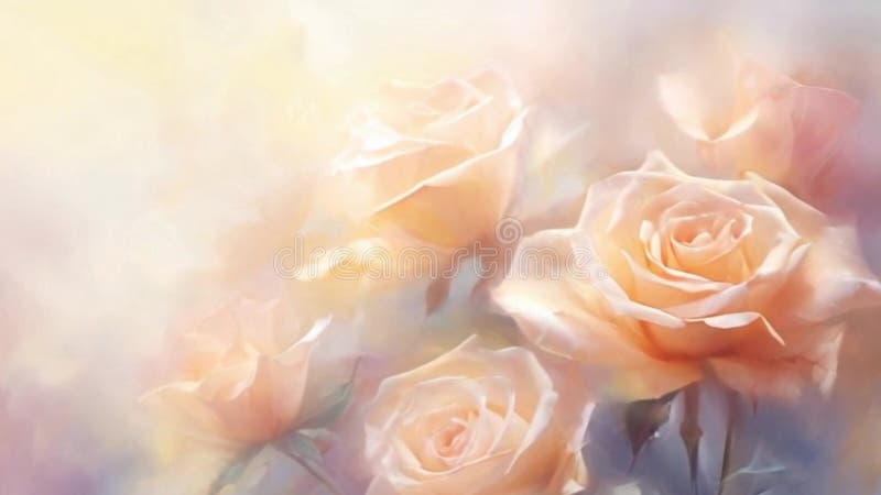 Soft Pink Rose Background Animation Stock Footage - Video of nature ...