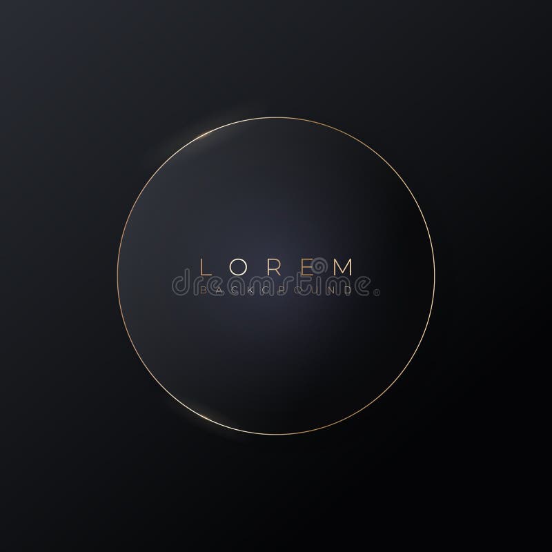 Soft Pink Round 3d Background Shape with Gold Frame. Stock Vector ...