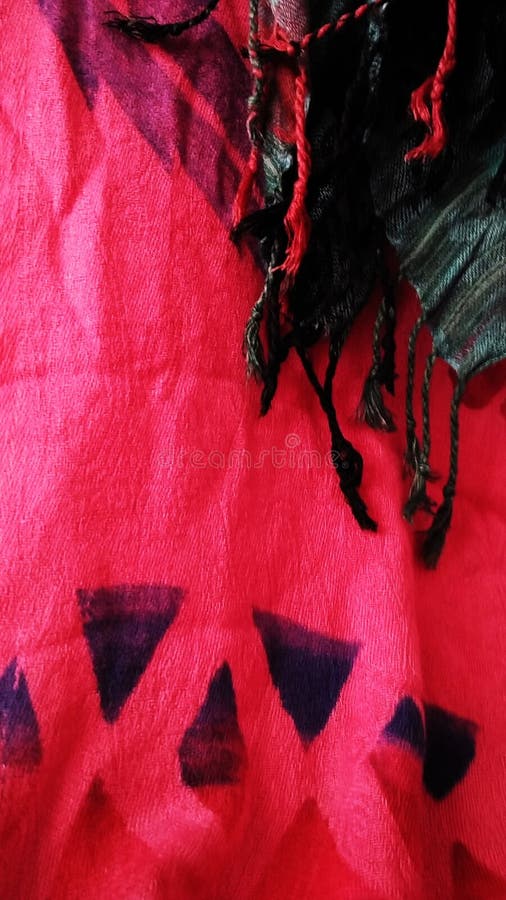 Pink Triangular Pattern Scarf for Female Stock Image - Image of colors ...