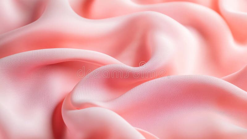 Soft Pink Silk Fabric with Flowing Folds, Delicate and Elegant Textile ...