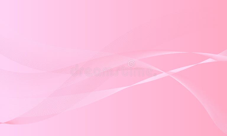Soft Pink Smooth Lines Wave Curves With Smooth Gradient Abstract Background Stock Illustration