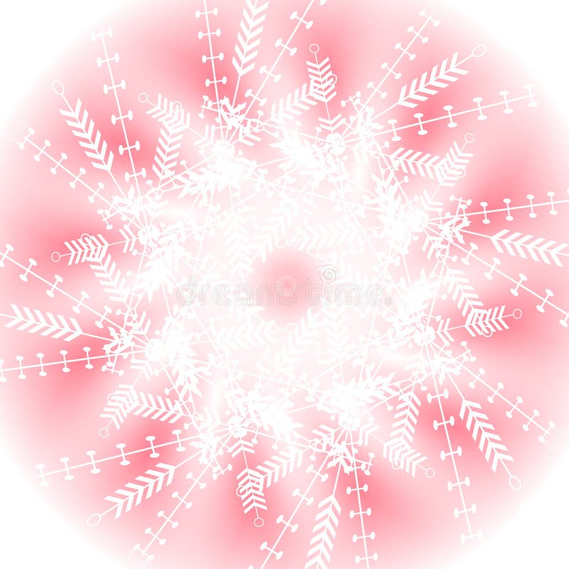 Soft Pink Snowflake Background Stock Illustration - Illustration of ...