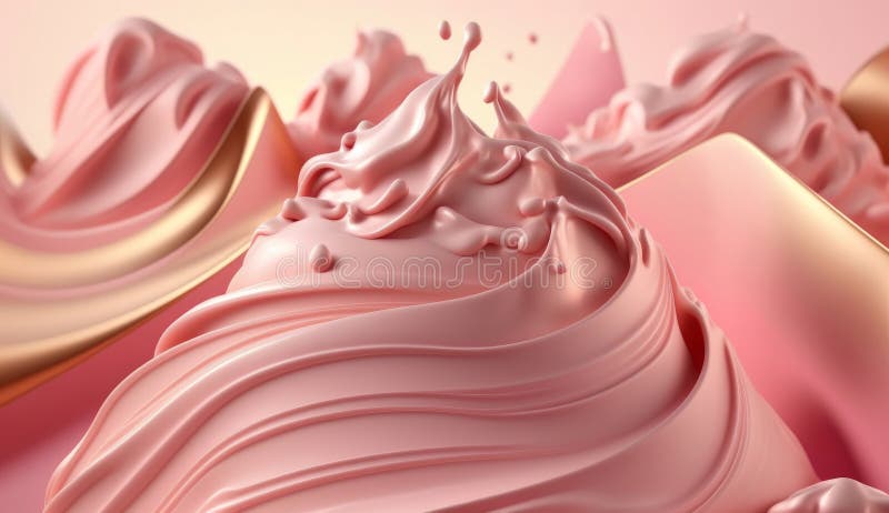 Soft Pink Texture, Smudges Ice Cream Satin Background. Generative Ai ...
