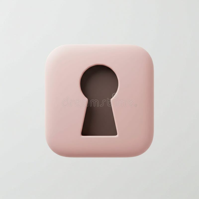 A Soft Pink, Three-dimensional Square Object with Rounded Corners ...