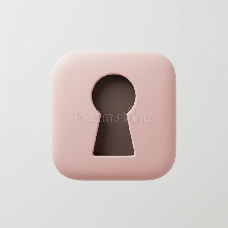 A Soft Pink, Three-dimensional Square Object with Rounded Corners ...