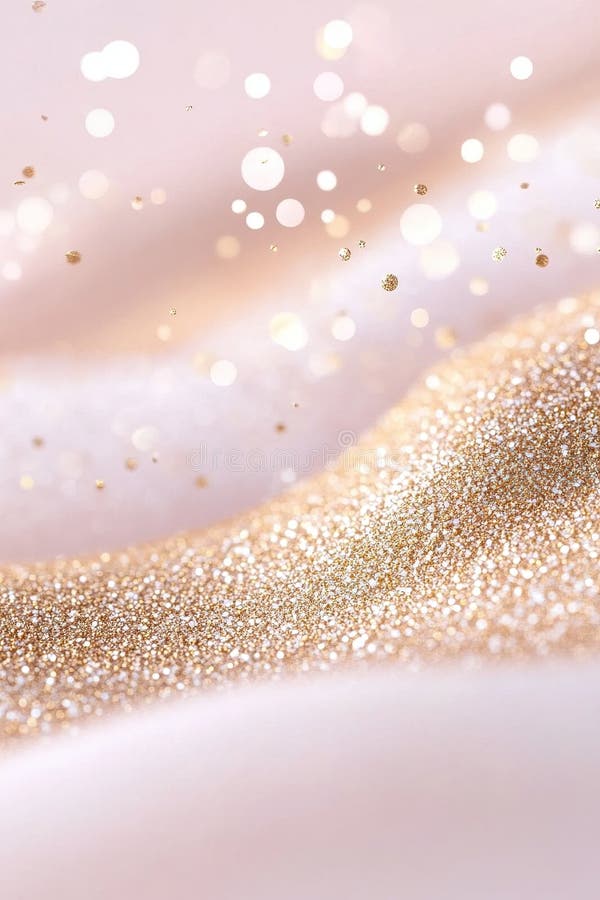 Soft Pink-to-white Gradient Backdrop Features Floating Gold Glitter ...