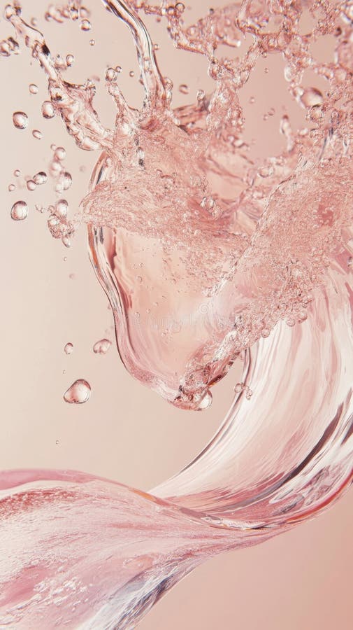 Soft pink water splash stock image. Image of splash - 400737843