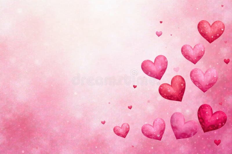 Soft Pink Watercolor Hearts, Romantic Texture, Blush, Soft Stock ...