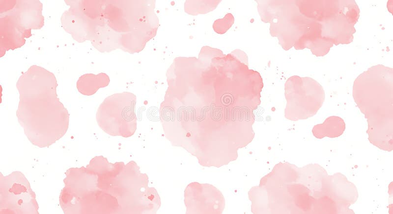 Soft Pink Watercolor Spot Pattern on White Background Stock ...