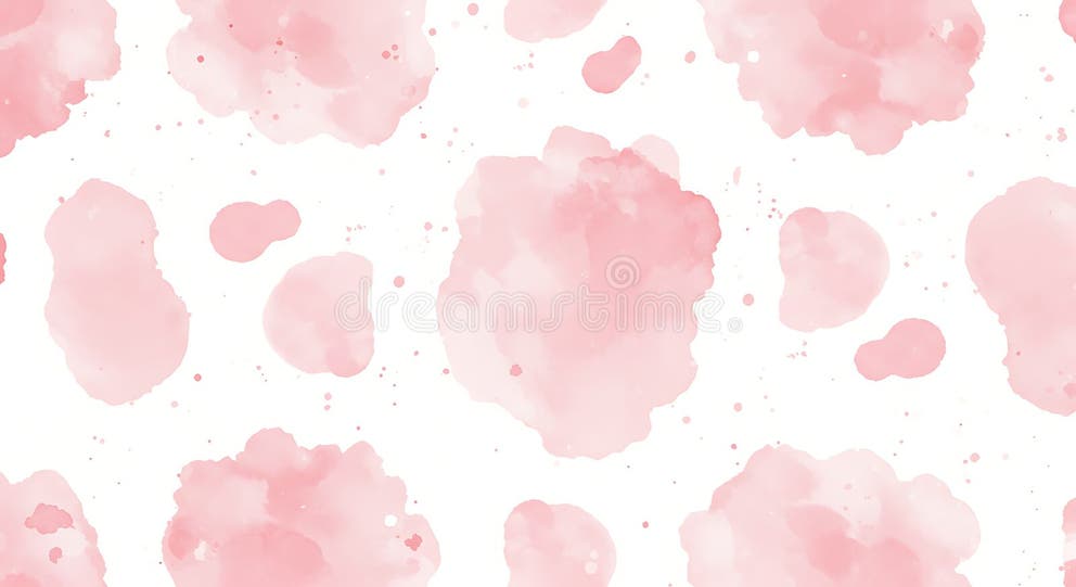 Soft Pink Watercolor Spot Pattern on White Background Stock ...