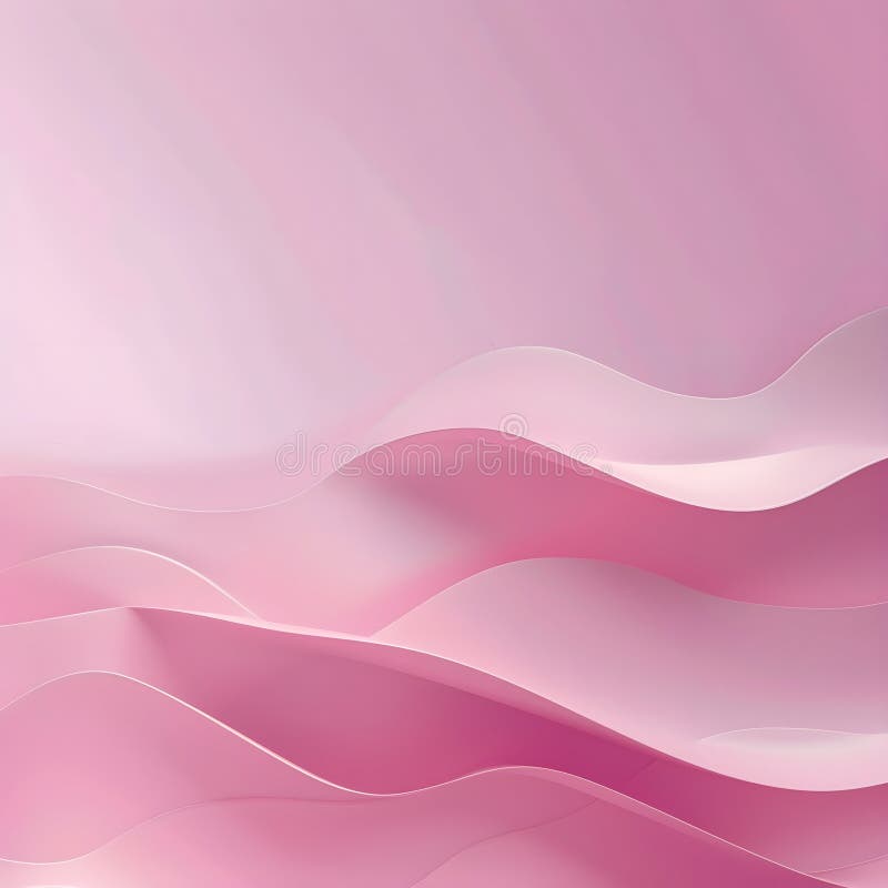 Soft Pink Waves on Clean Background Stock Illustration - Illustration ...