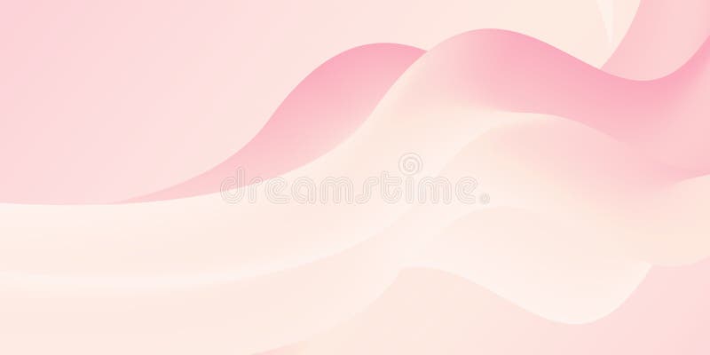 Soft Pink Wavy Surface. Minimalistic Design. Vector 3d Illustration ...
