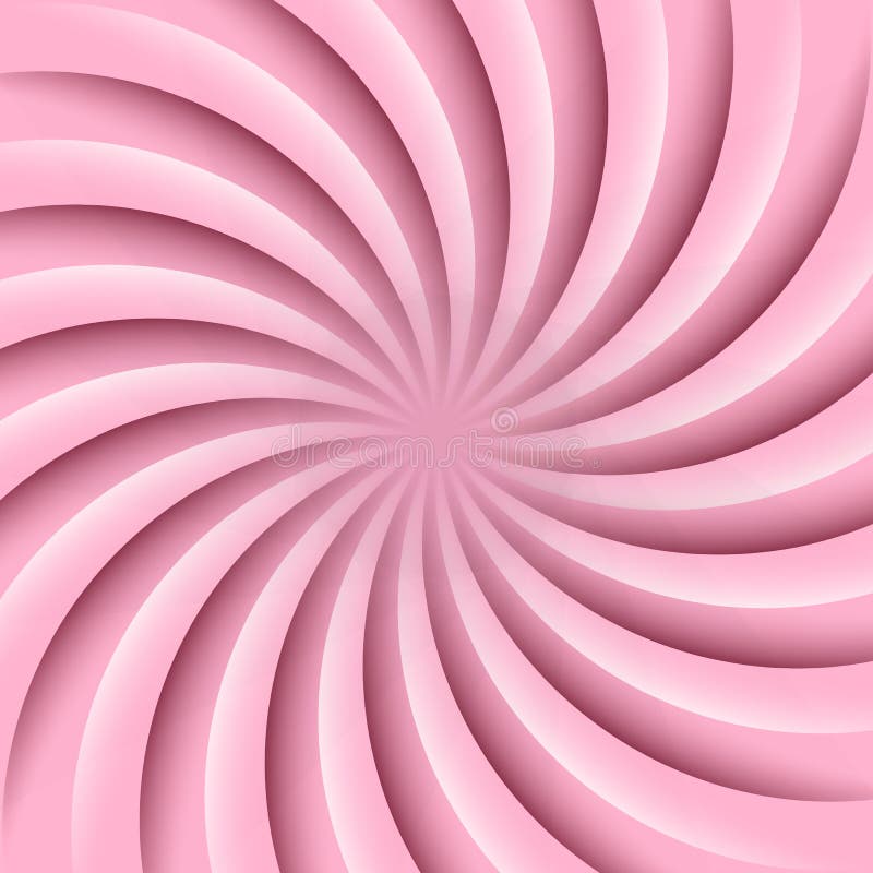 Soft Pink and White Rotating Hypnosis Spiral. Twirl Abstract Background ...